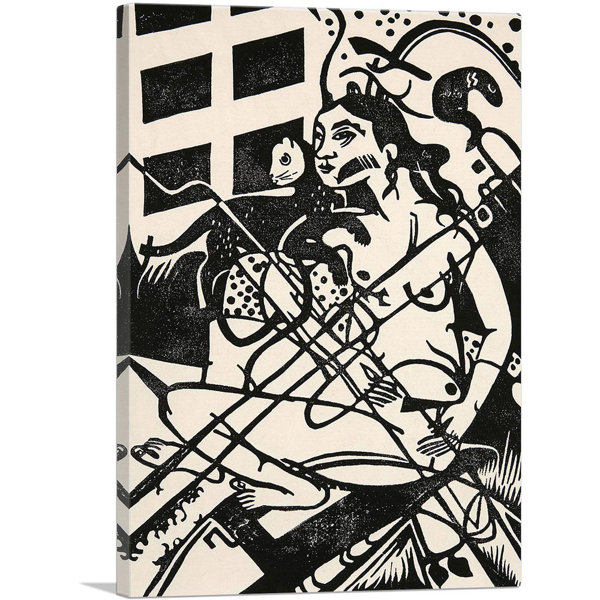 Artcanvas Sitting Nude At Window With Cat 1917 On Canvas By Heinrich Campendonk Print Wayfair